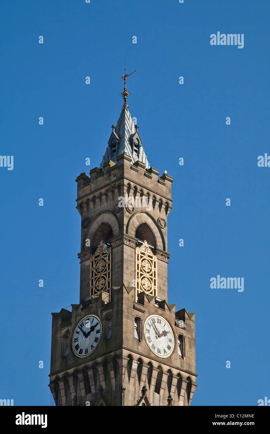 Bradford Town Hall Clock Tower, West Yorkshire, England Stock Photo - Alamy