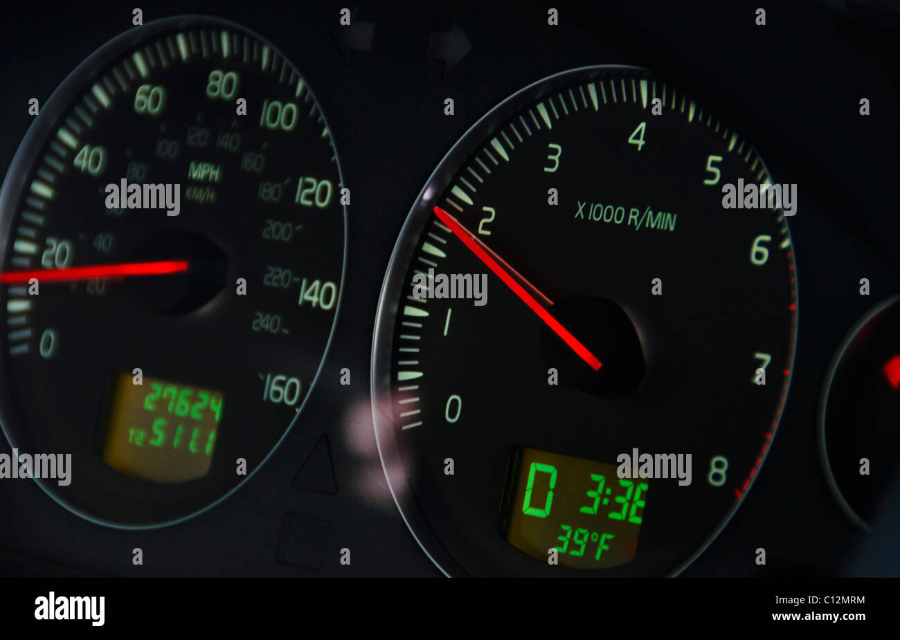 Speed and rpm meters Stock Photo - Alamy