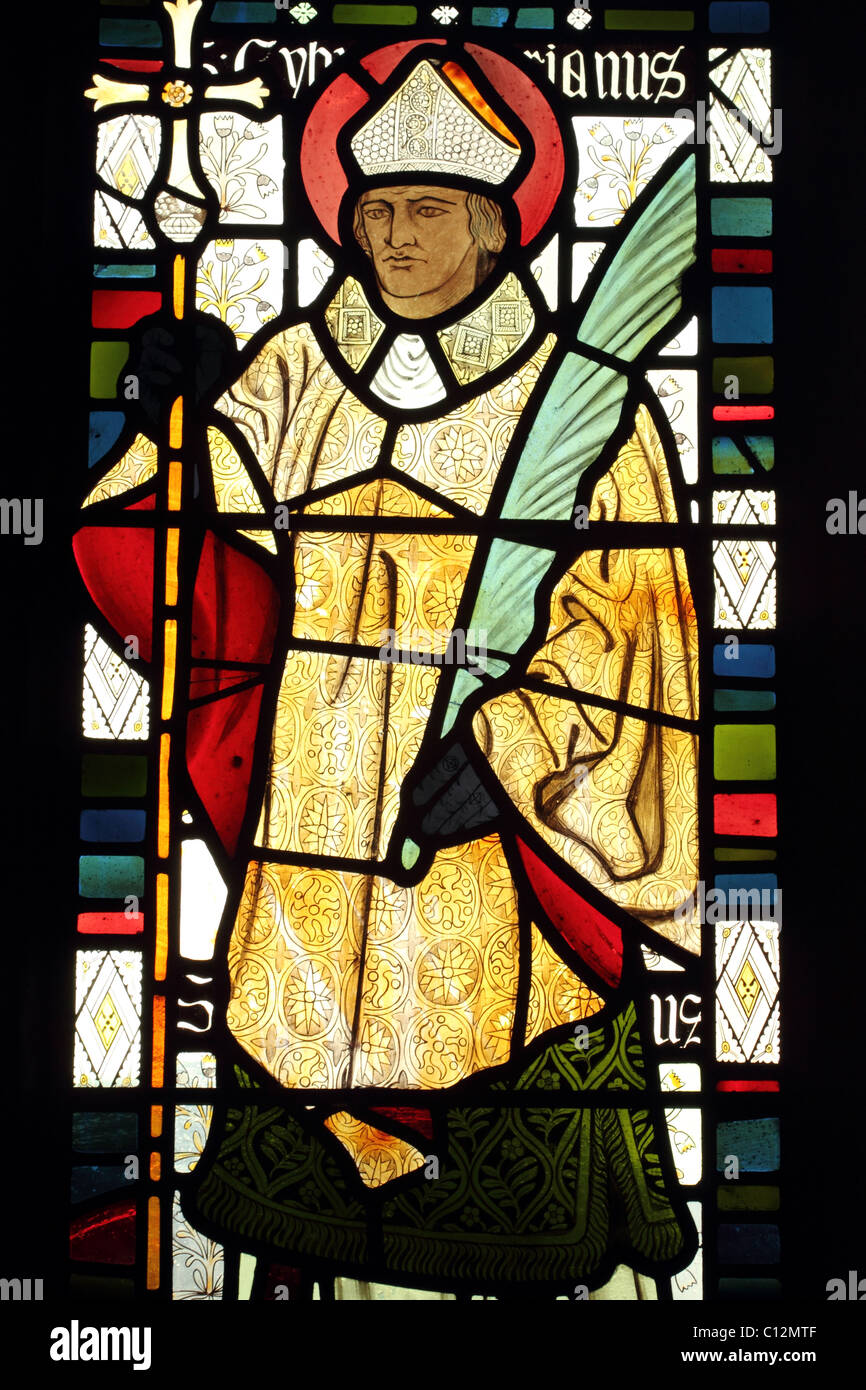 Stained Glass depicting Saint Stock Photo - Alamy