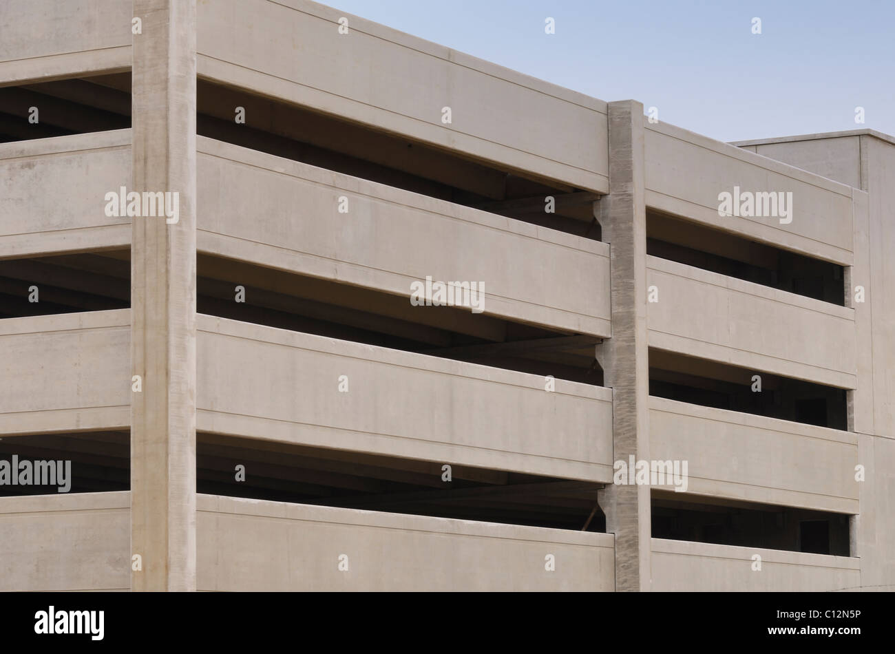 Photograph of a modern parking garage with interesting angles Stock ...