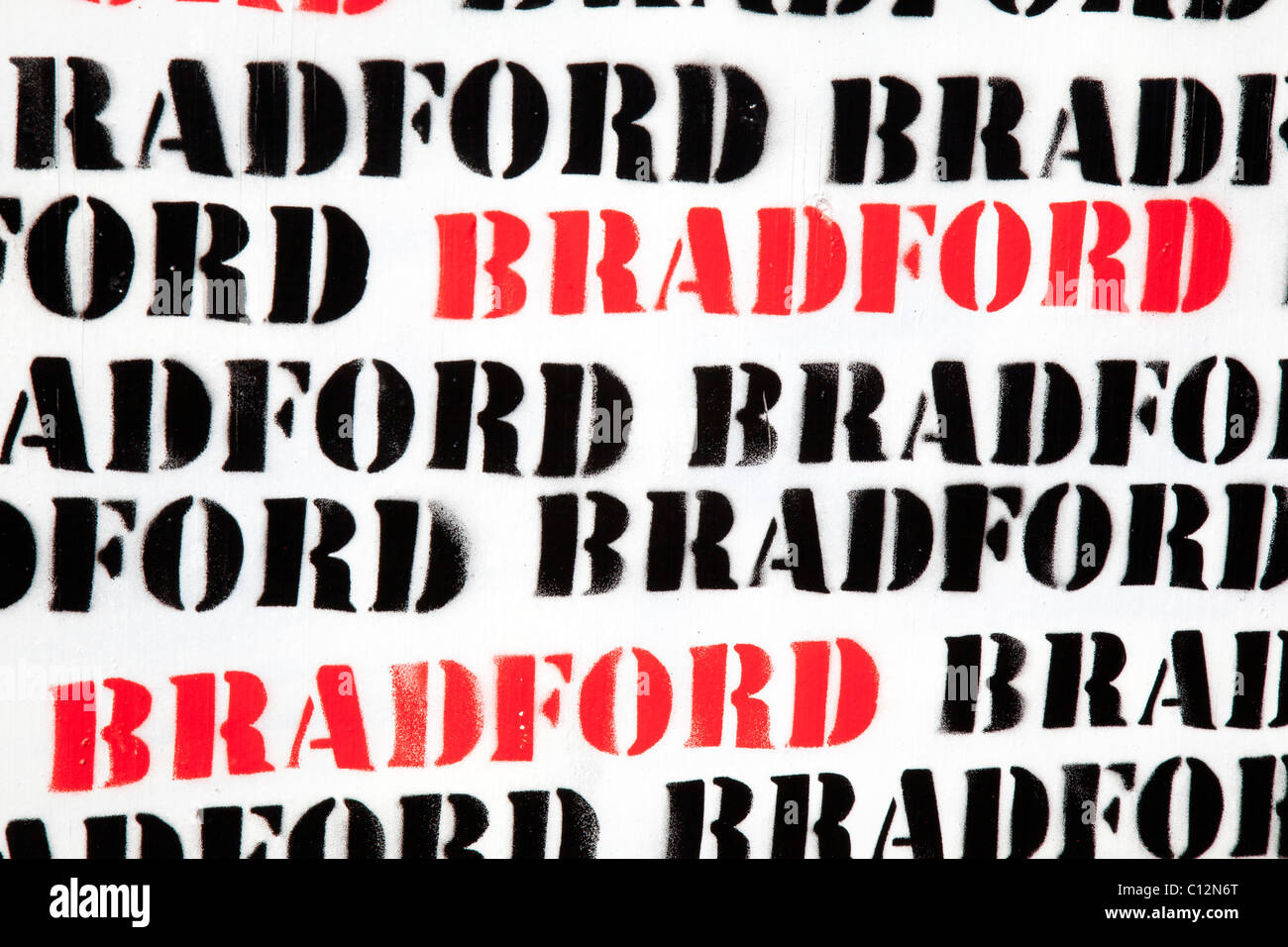 Bradford painted mural in Forster Square temporary urban garden ...