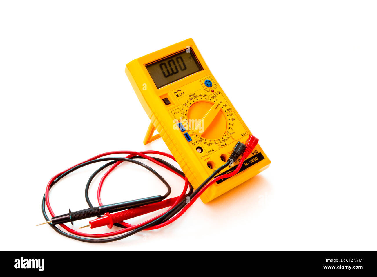 Multimeter used by electricians and technicians to measure various ...