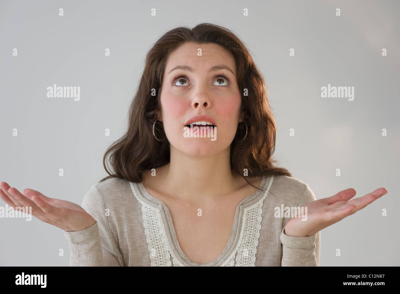 Studio shot of young woman Stock Photo - Alamy