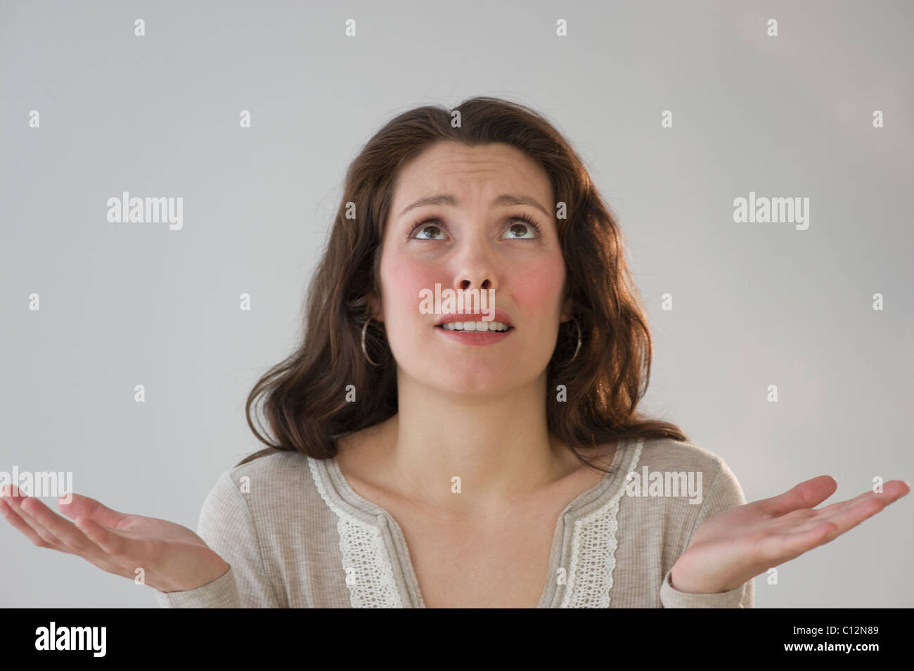 Studio shot of young woman Stock Photo - Alamy
