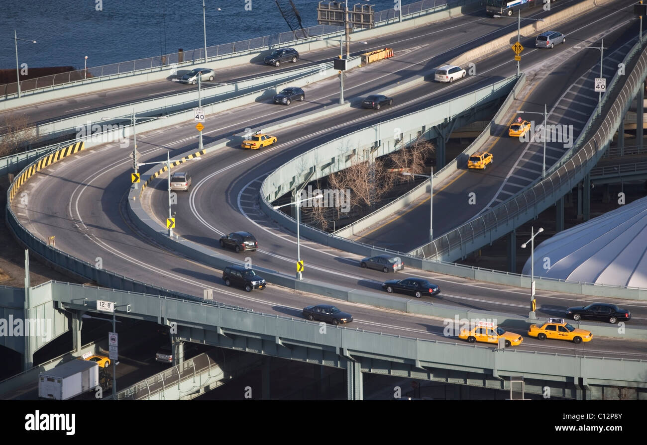 USA, New York State, New York City, Triboro Bridge junction Stock Photo ...