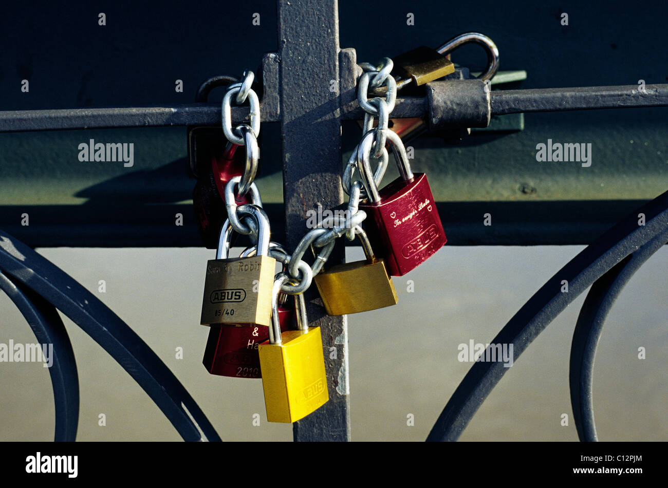 Engraved lovelocks hi-res stock photography and images - Alamy