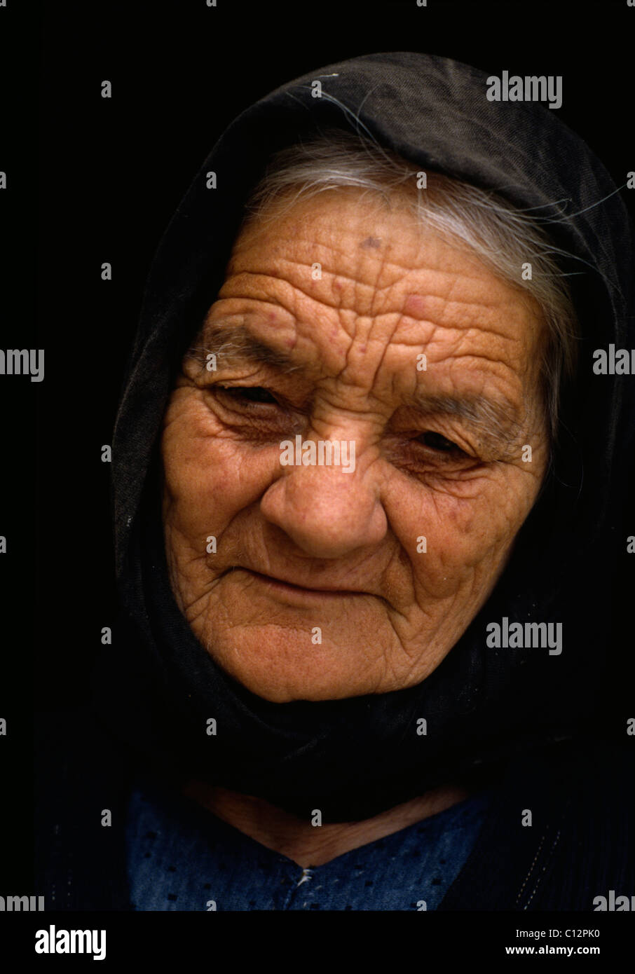 Old Lady, St. Andreas Monastery, Northern Cyprus Stock Photo - Alamy
