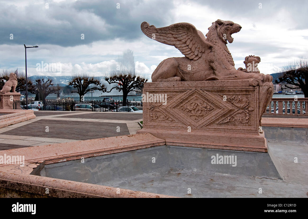 Statues City Center, Geneve, Switzerland Stock Photo - Alamy