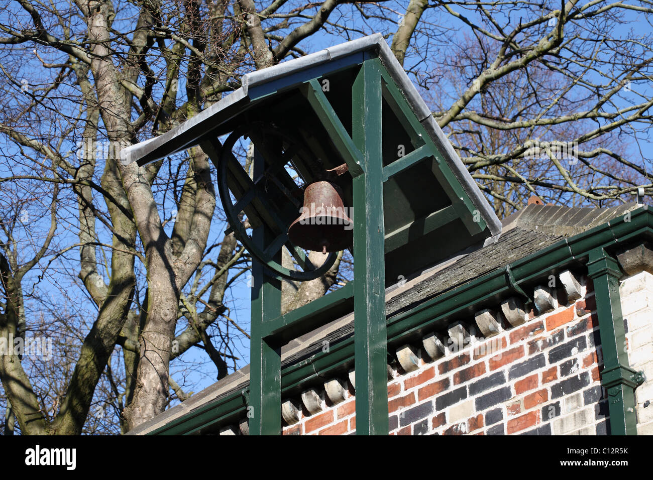 The garden bell outside the Victorian stable block at Saltwell Park ...