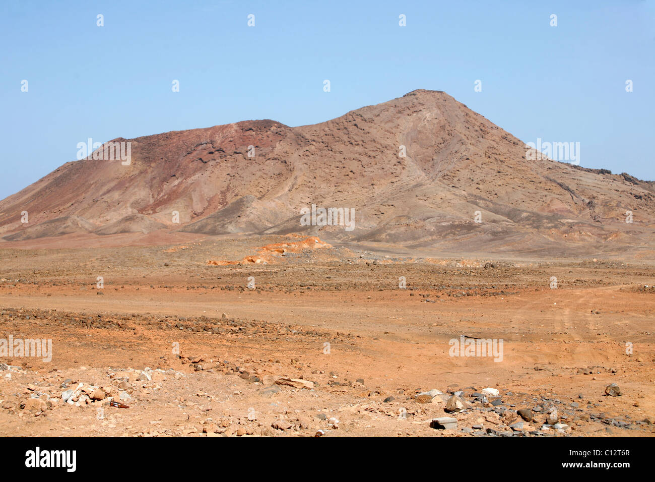 Hill In Desert Stock Photo - Alamy