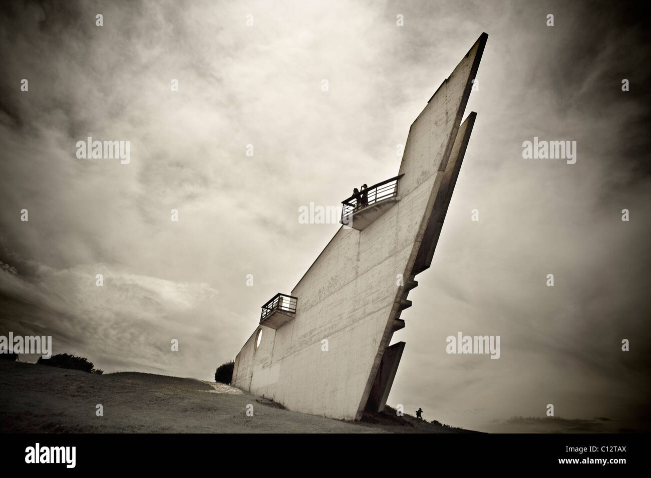 Lookout post on hilltop Stock Photo - Alamy