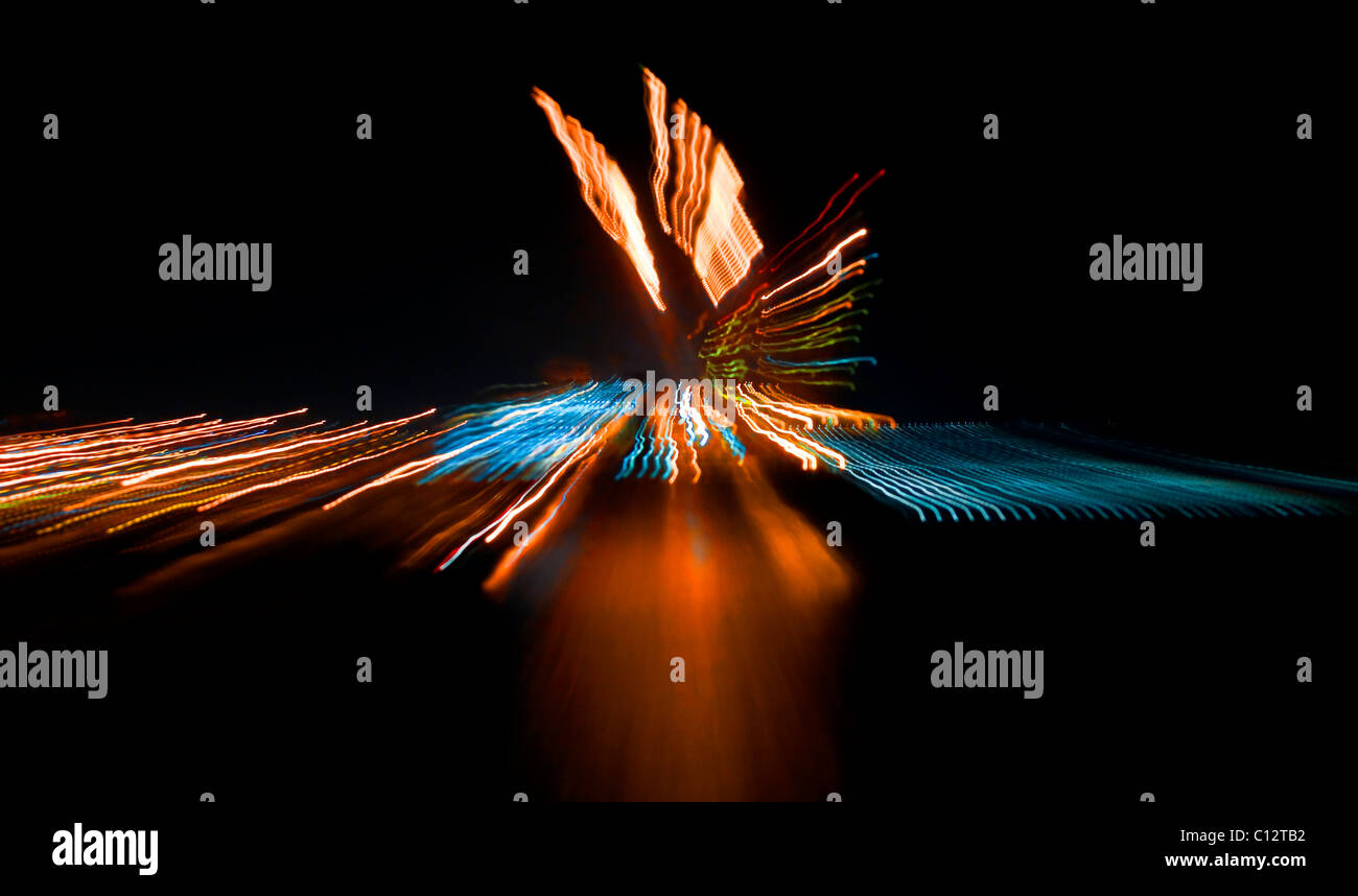 Neon lights and night sky Stock Photo - Alamy