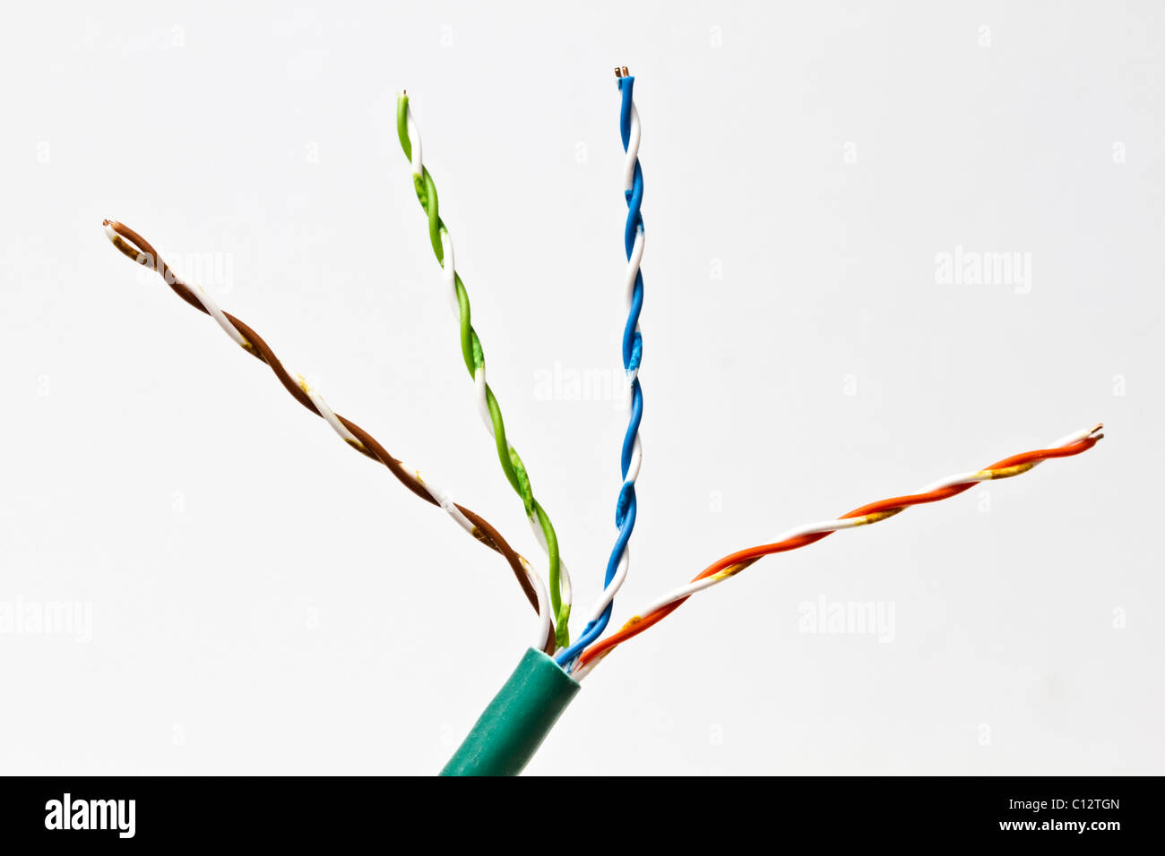 Close up of an colorful electrical wire Stock Photo - Alamy