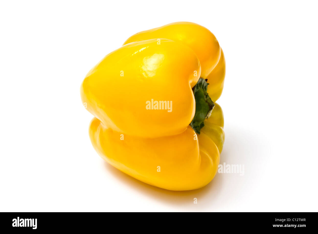 Yellow pepper isolated on white background Stock Photo - Alamy