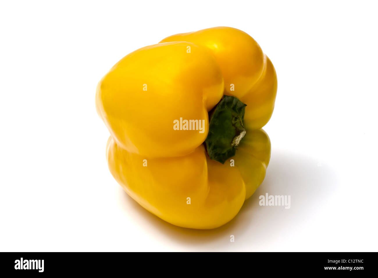 Yellow pepper isolated on white background Stock Photo - Alamy