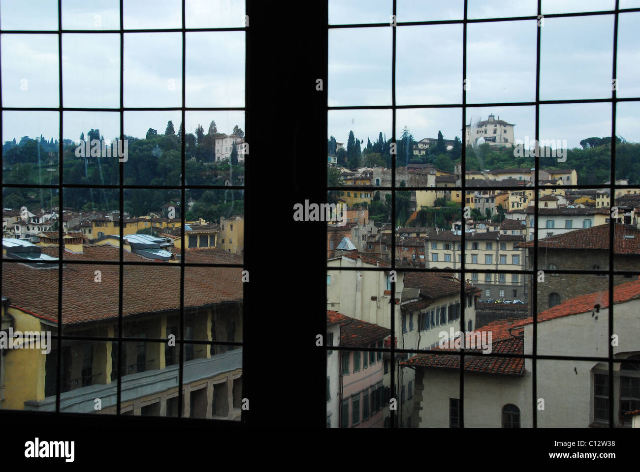 View through window of historic florence hi-res stock photography and ...