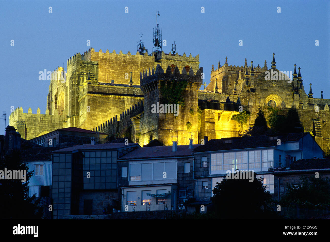 Cathedral, Tui (Túy), Galicia, Spain Stock Photo - Alamy