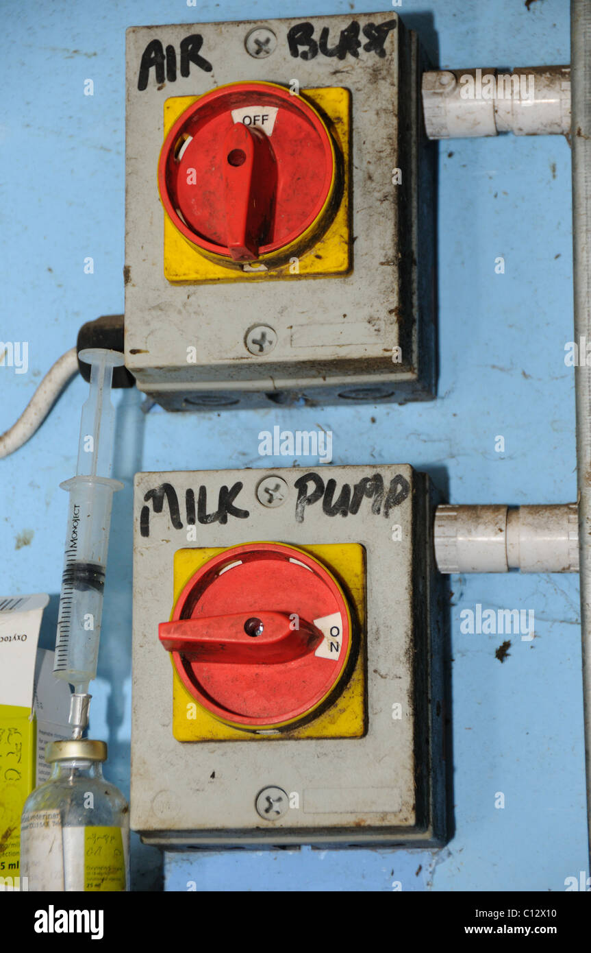 Pumps for milking cows Stock Photo - Alamy