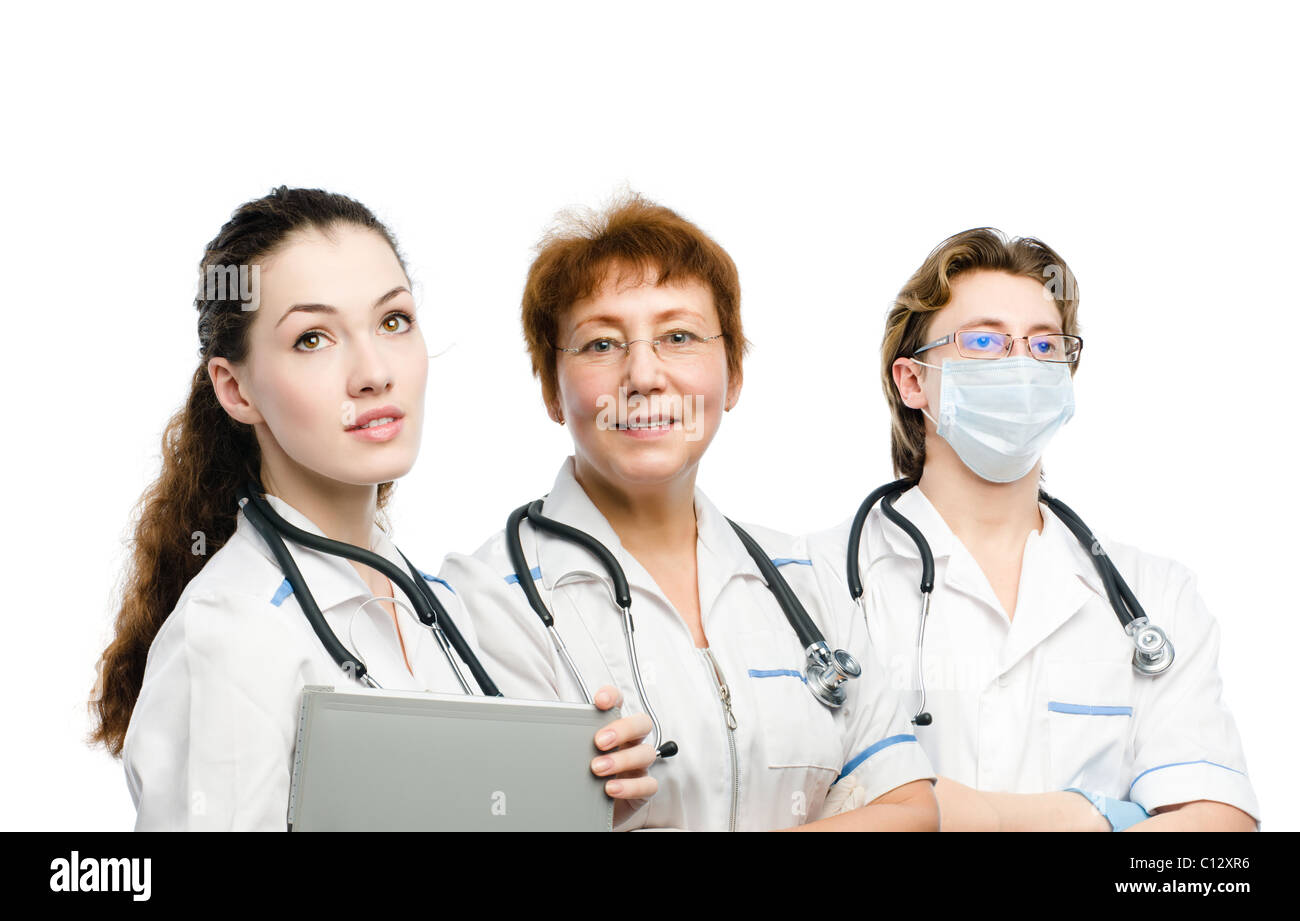 group of doctors on the white background Stock Photo - Alamy
