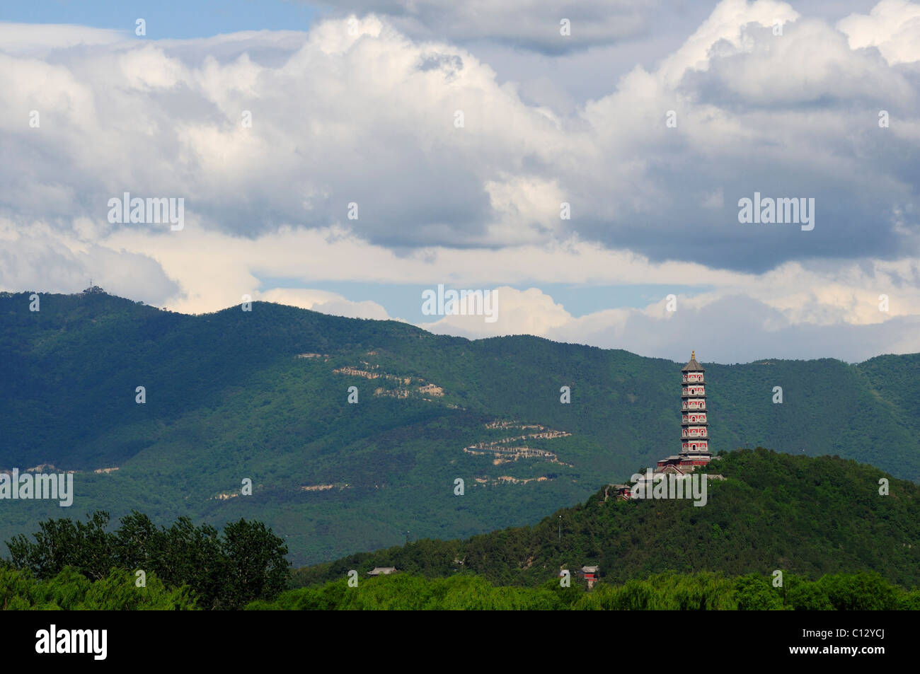 Jade Peak Pagoda of Summer Palace in Beijing Stock Photo - Alamy