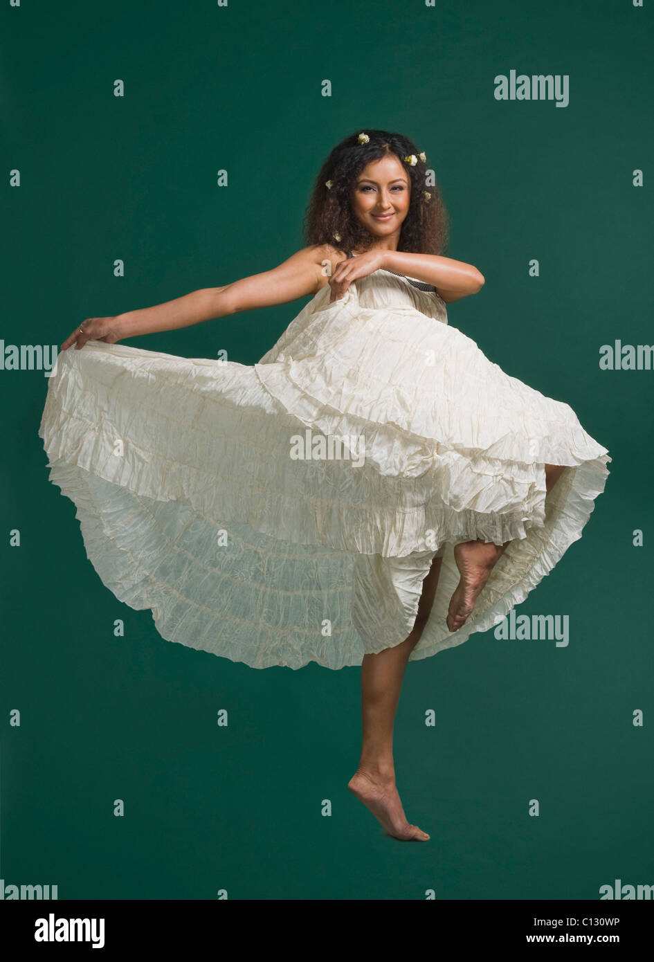 Fashion model dancing Stock Photo - Alamy
