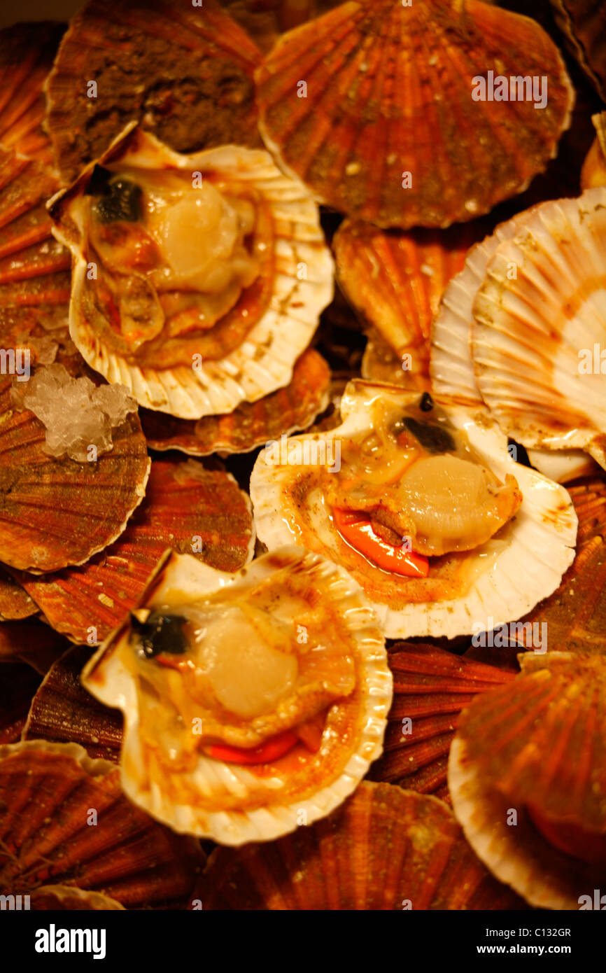 Clam shells seafood hi-res stock photography and images - Alamy