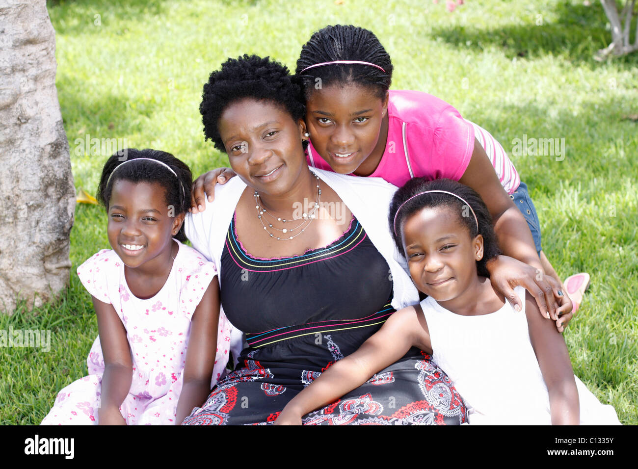 Portrait of mother and her daughters, Harare, Zimbabwe Stock Photo - Alamy