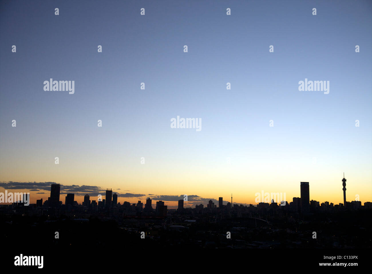 View of Johannesburg City Skyline, Gauteng Province, South Africa Stock ...