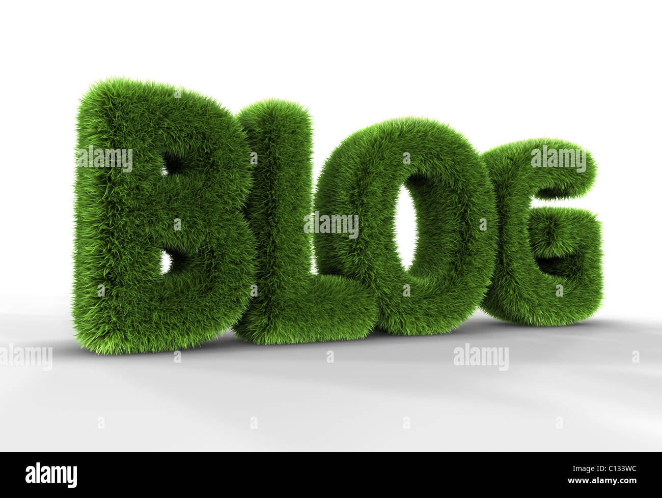 Grass blog word isolated on white background, 3D rendering Stock Photo ...