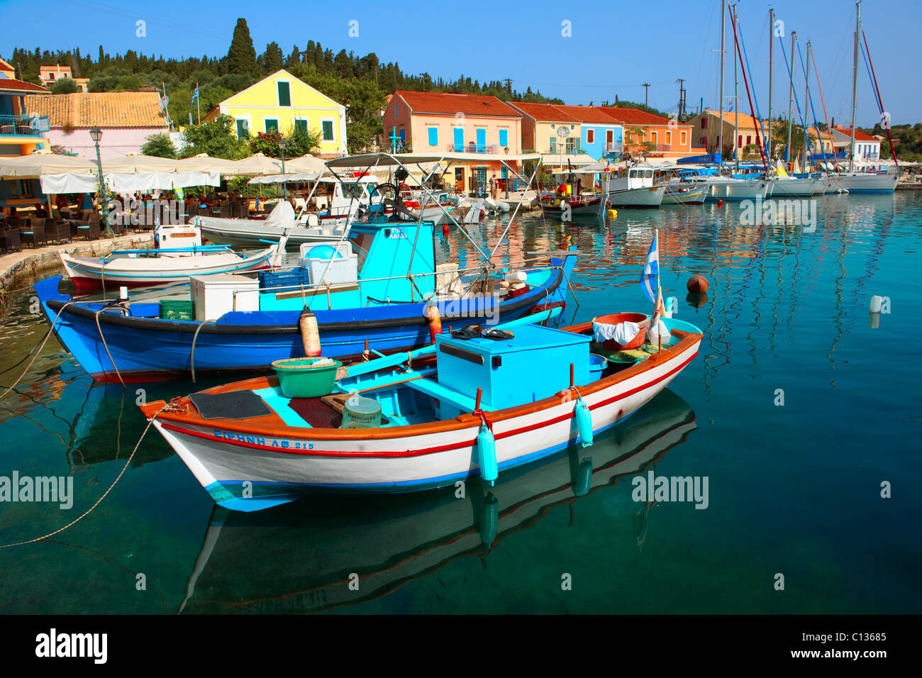 Fiskardo [ Φισκάρδο ] , Kefalonia; Greek Ionian Islands Stock Photo - Alamy