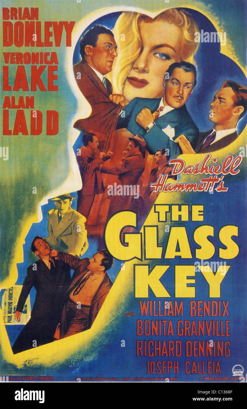 The Glass Key Poster For 1942 Paramount Film With Veronica Lake And