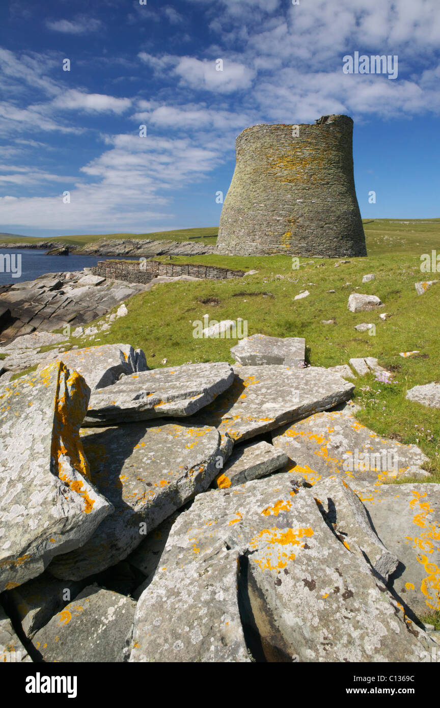 Mousa Broch, Isle of Mousa, Shetland Isles, Scotland, UK Stock Photo ...