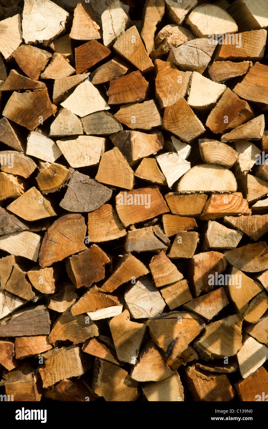 Stacked wood pile Stock Photo - Alamy