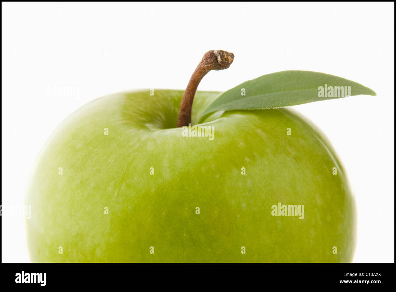 One green leaf apple hi-res stock photography and images - Alamy