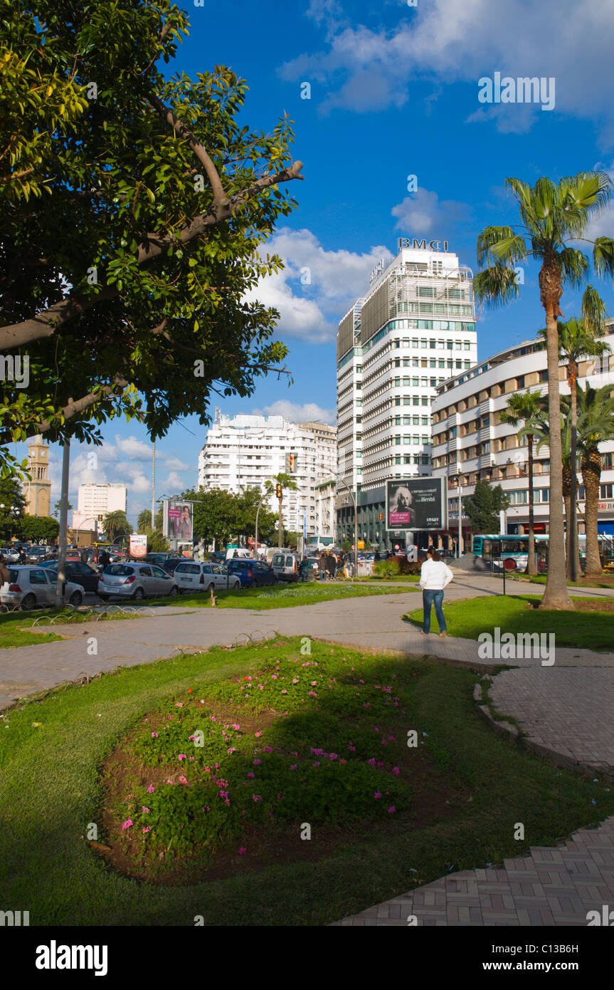 Place des Nations Unies square central new town Casablanca central ...