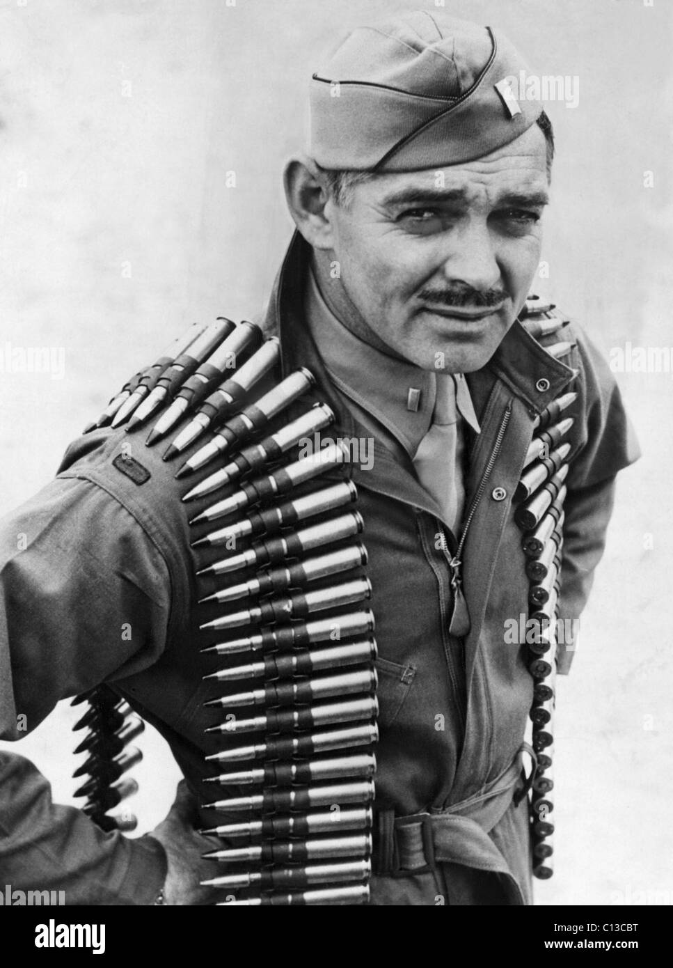 FIRST LIEUTENANT CLARK GABLE in full military regalia at Tyndall Field ...