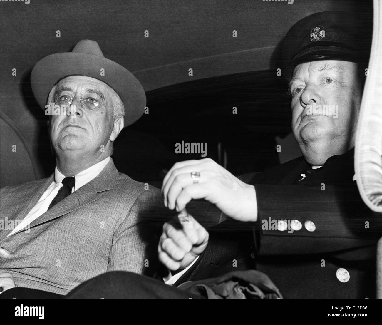 World War II. US President Franklin Delano Roosevelt with British Prime ...