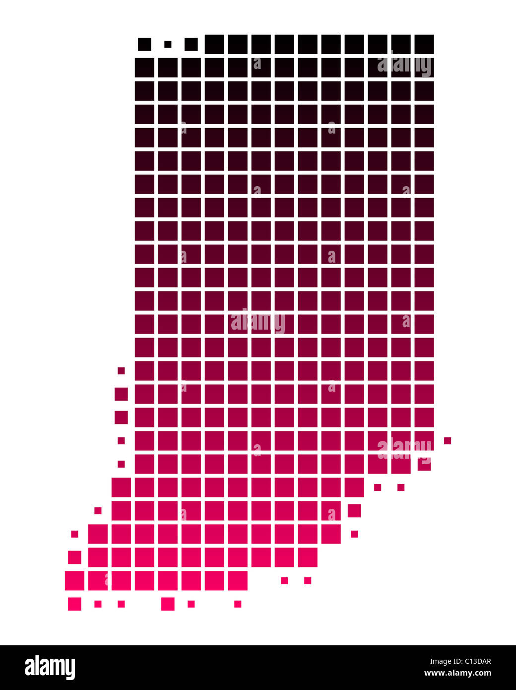 Map of Indiana Stock Photo - Alamy