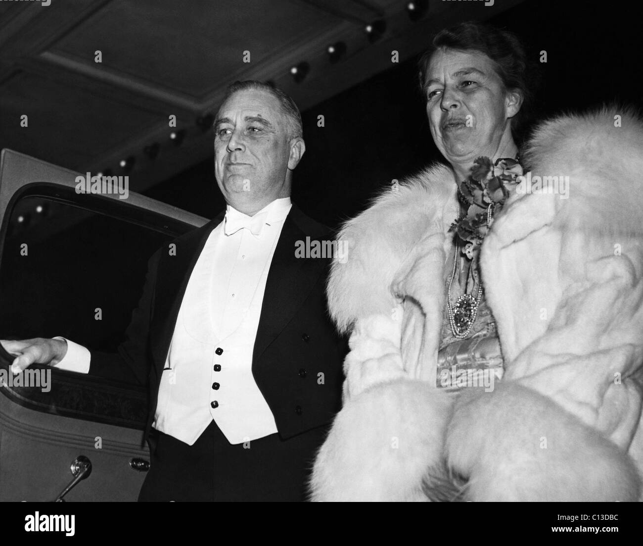 FDR Presidency. US President Franklin Delano Roosevelt and First Lady ...