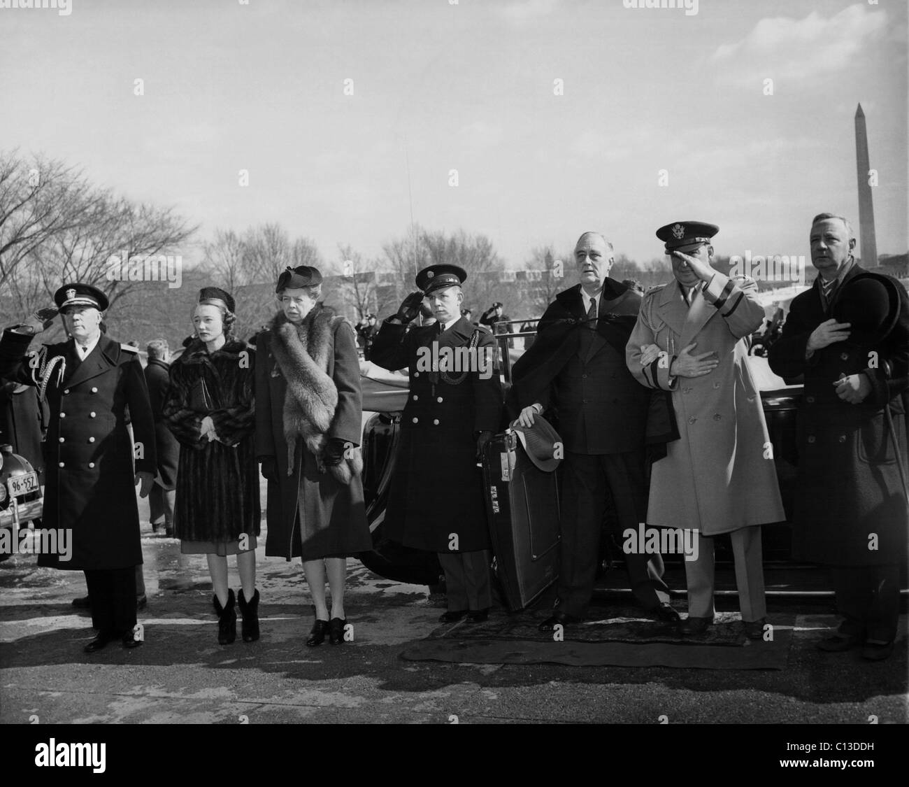 FDR Presidency. From left: US Rear Admiral Wilson Brown, Anne Lindsay Clark Roosevelt, First ...
