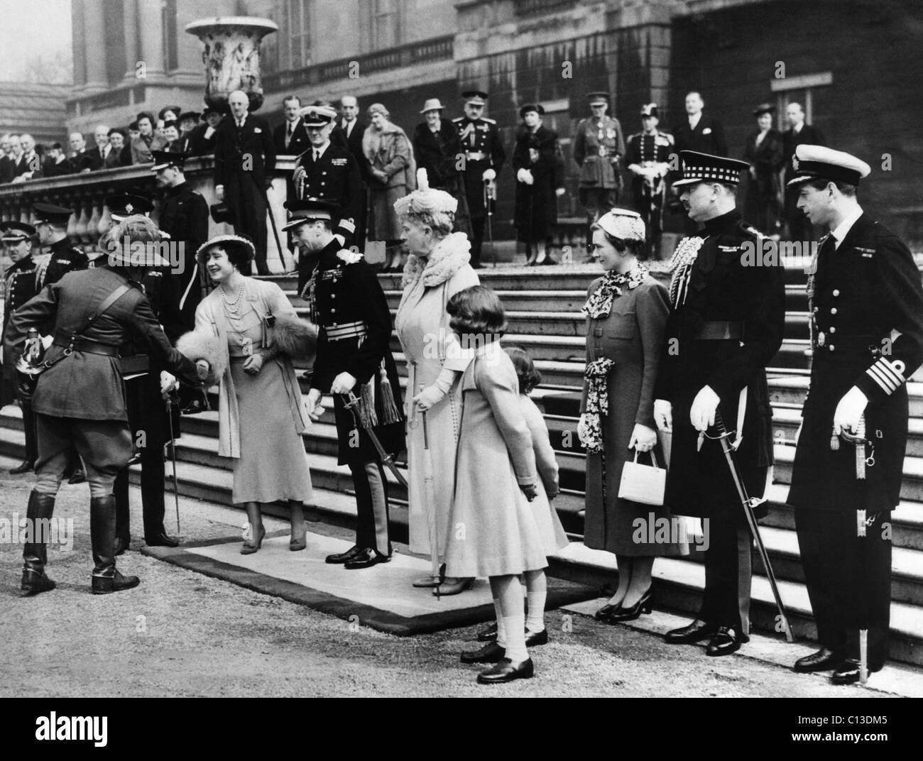 Princess margaret third left and queen elizabeth the queen mother Black ...