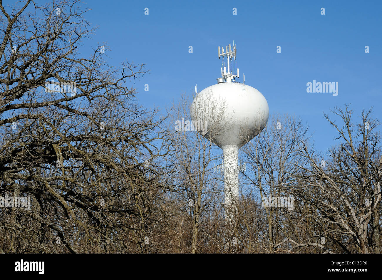 A dual purpose cell phone and water tower Stock Photo - Alamy