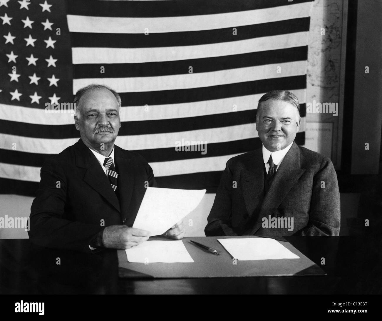 Future Vice President Charles Curtis, Future President Herbert Hoover ...