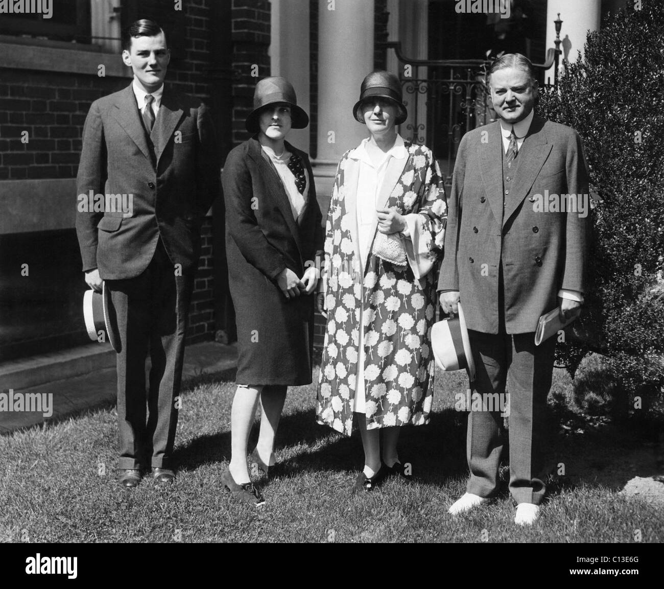 Herbert Hoover Jr., his wife Margaret Hoover, future First Lady Lou ...