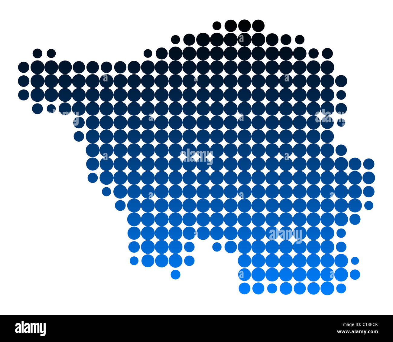 Map of Saarland Stock Photo - Alamy