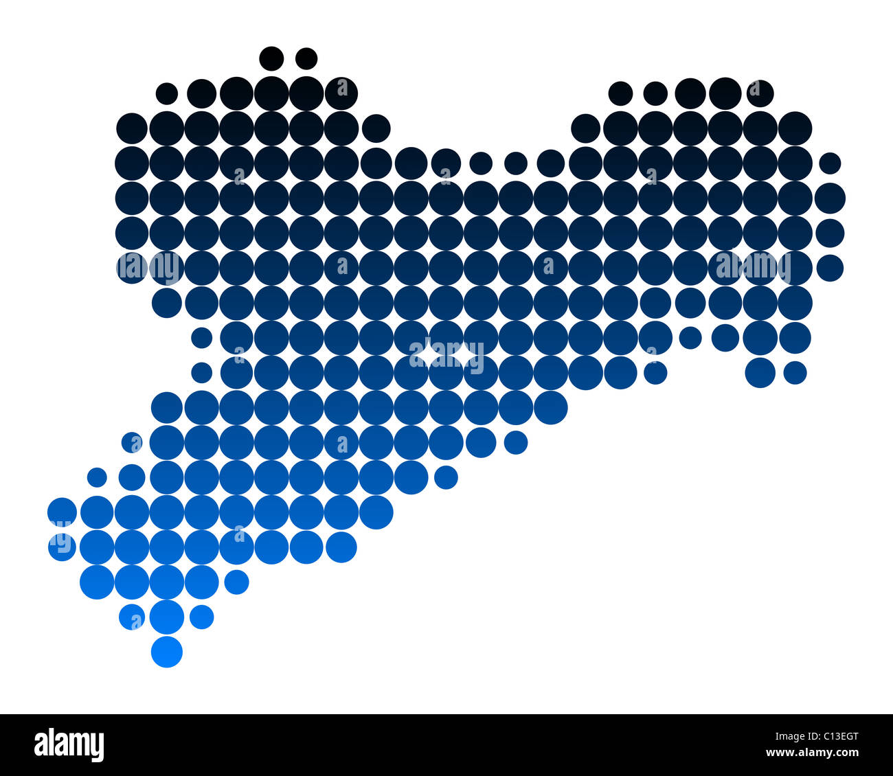 Map of Saxony Stock Photo - Alamy