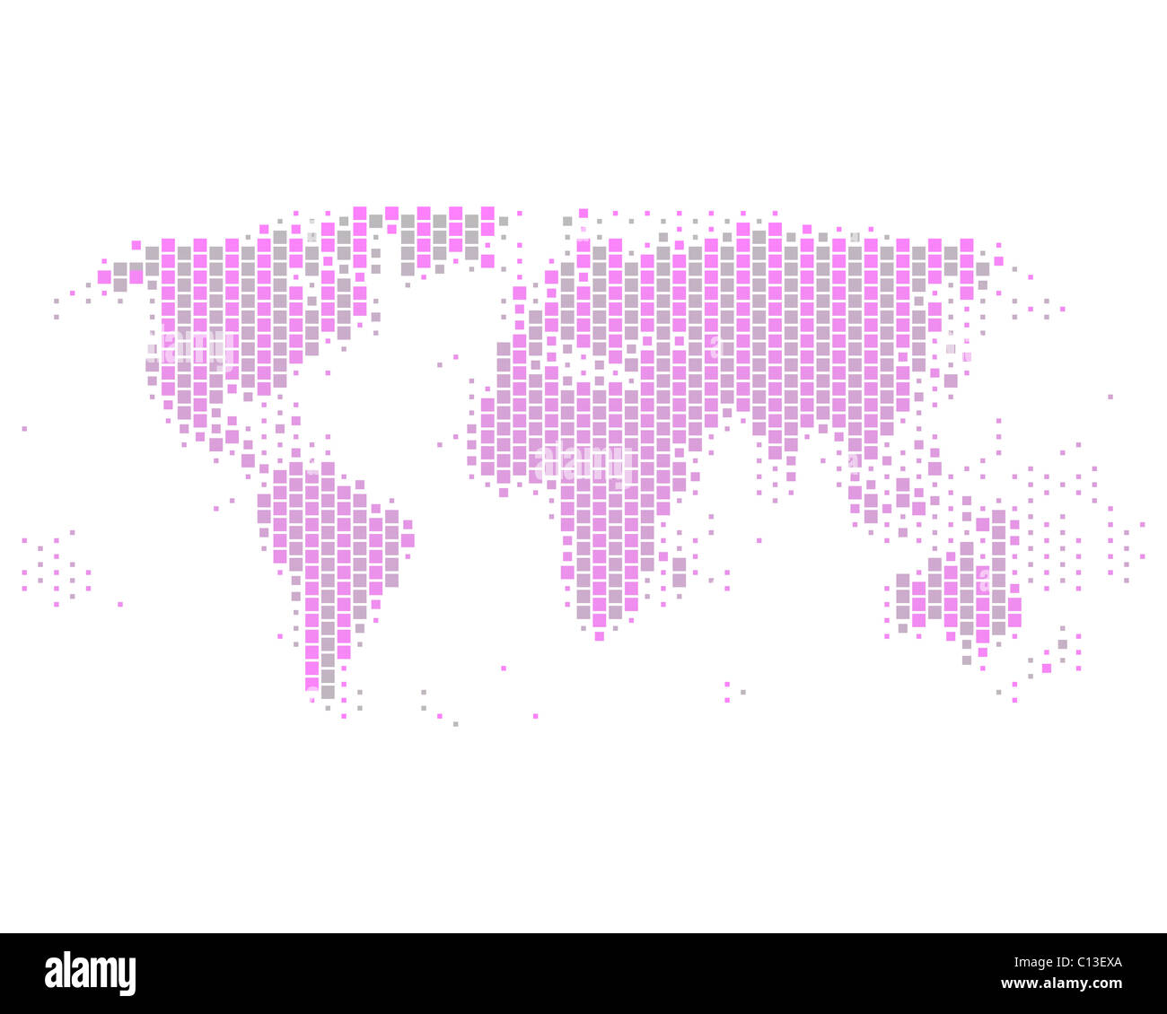 Squares world map illustration world Cut Out Stock Images & Pictures ...