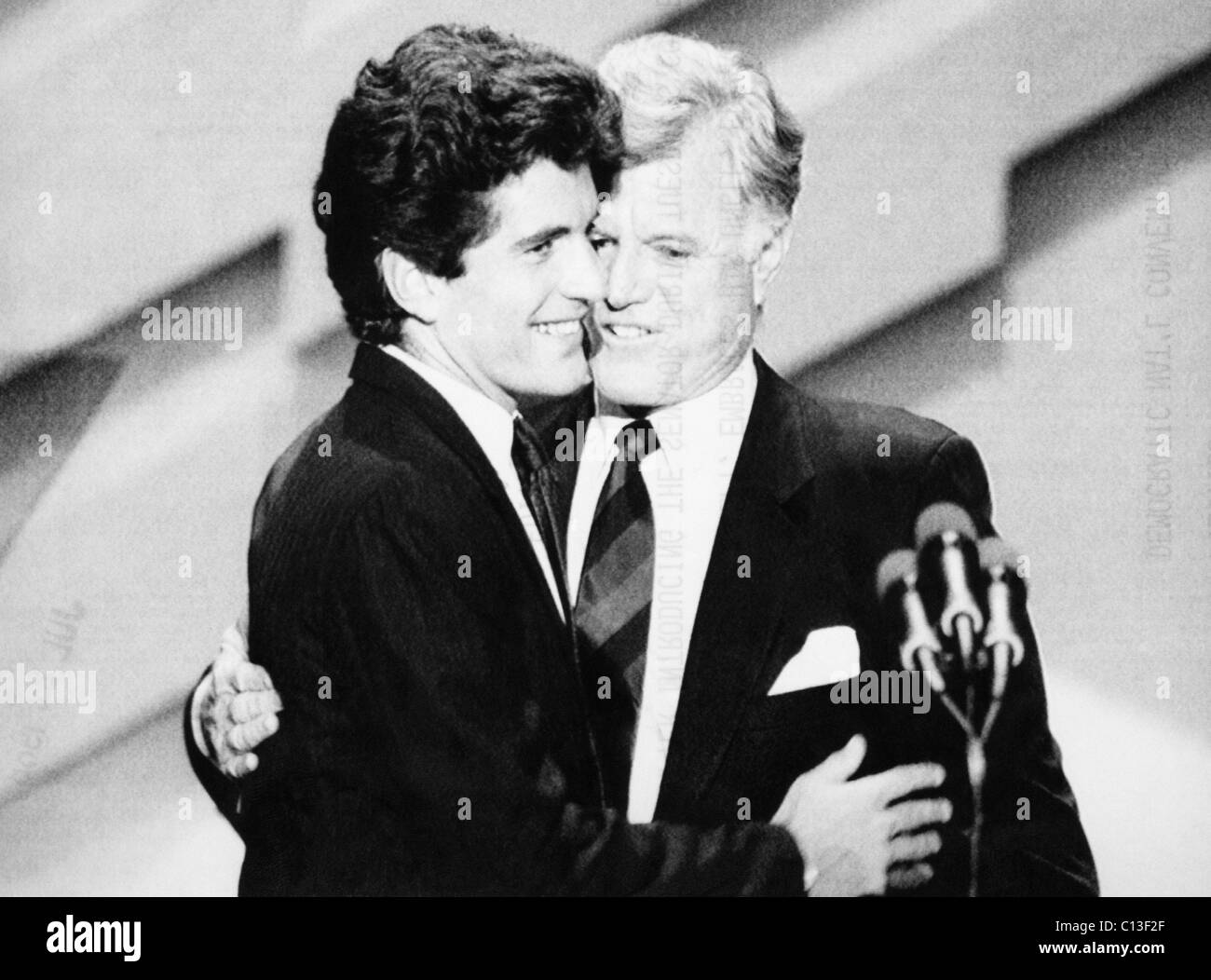Kennedy Family. John Kennedy, Jr. and US Senator Edward Kennedy at the ...