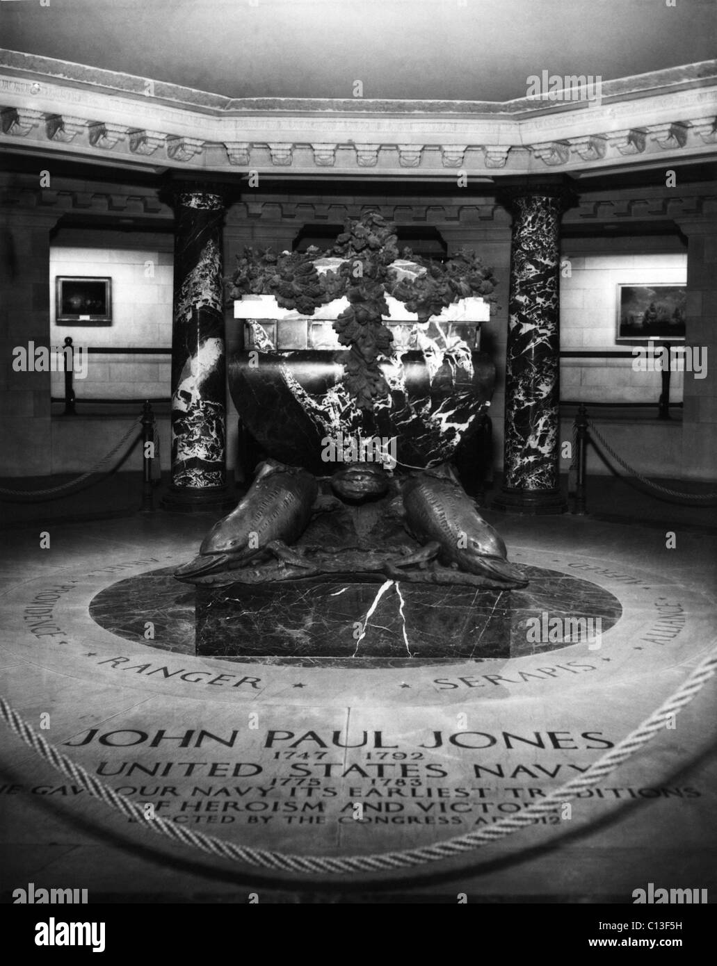 The tomb of John Paul Jones (1747-1792), American naval hero in the ...