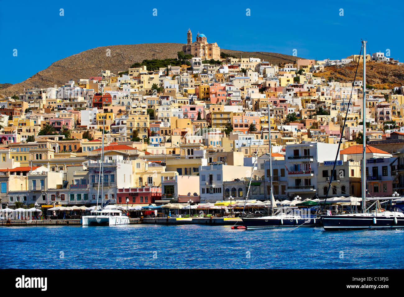 Landmark syros harbour hi-res stock photography and images - Alamy